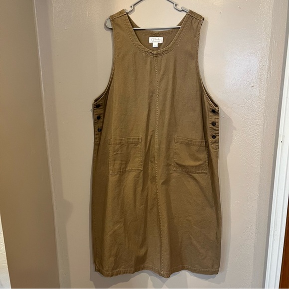 CJ Banks | Dresses | Cj Banks 0 Cotton Tan Denim Sleeveless Dress ...